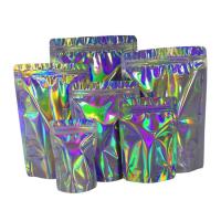 China Holographic Resealable Plastic Bags 120g Stand Up Aluminum Foil Bag for sale
