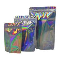 China Holographic Resealable Plastic Bags 120g Stand Up Aluminum Foil Bag for sale