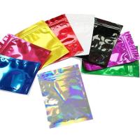 China Holographic Resealable Plastic Bags 120g Stand Up Aluminum Foil Bag for sale