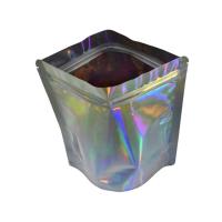 China Holographic Resealable Plastic Bags 120g Stand Up Aluminum Foil Bag for sale