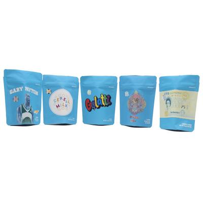 China LDPE Mylar ziplockk Stand Up Bags Blue Resealable Zipper Bags 5 Inch Height for sale
