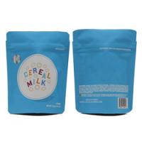 China LDPE Mylar ziplockk Stand Up Bags Blue Resealable Zipper Bags 5 Inch Height for sale