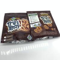 China Chocolate Chip Cookie Empty Edible Bags 500mg Zipper Stand Up Food Pouch for sale