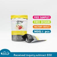 China Smell Proof Printed Aluminum Foil Zipper Bag Soft Touch Mylar Stand Up Pouches for sale