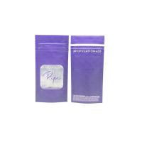 China Matte 4.75 Inch Flat Foil Pouches Resealable Stand Up Pouches With Window for sale