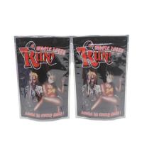China Printed Black Mylar Zipper Pouch Smell Proof Edible Packaging Bag for sale