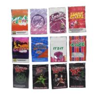 China Printed Black Mylar Zipper Pouch Smell Proof Edible Packaging Bag for sale