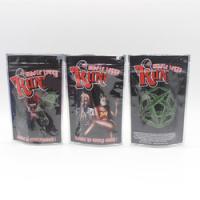 China Printed Black Mylar Zipper Pouch Smell Proof Edible Packaging Bag for sale