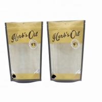 China EPI Biscuit Tear Notch Resealable Kraft Paper Bag With Transparent Window for sale