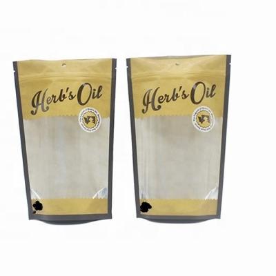 China EPI Biscuit Tear Notch Resealable Kraft Paper Bag With Transparent Window for sale