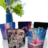 China Plastic DEO Farms PET Edible Resealable Mylar Bag 3.5g ziplockk Mylar Bags for sale