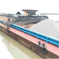 China Steel Mobile Gravity Conveyor Black Pier Bulk Loading Bulk Cargo Conveyor for sale