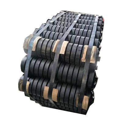 China Trough Rubber Conveyor Belt Rollers Black Conveyor Buffer Idler for sale