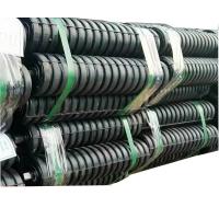China Trough Rubber Conveyor Belt Rollers Black Conveyor Buffer Idler for sale