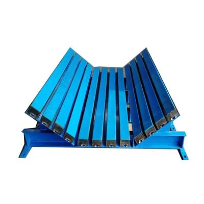 China Flame Retardant Impact Bed Conveyor Blue Polyurethane U Type Buffering Machine for sale
