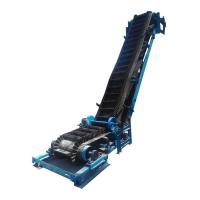 China Large Angle Corrugated Belt Conveyor Blue Tilt Solid Durable for sale
