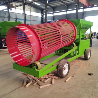 China Mobile Shaftless Sawdust Rolling Trommel Screen 60m3/h Capacity 3kw Power for Wood Processing for sale