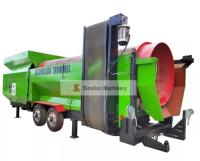 China Sinolion Mobile Trommel Screen 150 m3/h Rotary Drum Sieve for Compost Sand Gravel 6200 kg for sale