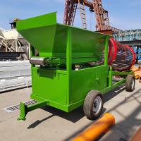 China Mobile Shaftless Sawdust Rolling Trommel Screen 60m3/h Capacity 3kw Power for Wood Processing for sale