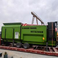 China Mobile Trommel Screen 150 m3/h Topsoil Sieve with Conveyor Sinolion Double Drum Equipment for sale