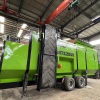 China Mobile Trommel Screen 150 m3/h Topsoil Sieve with Conveyor Sinolion Double Drum Equipment for sale