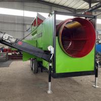 China Mobile Trommel Screen 1000mm x 2200mm Drum for Compost Soil Separator Machine for sale