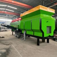 China Sinolion Mobile Trommel Screen 150 m3/h Rotary Drum Sieve for Compost Sand Gravel Topsoil for sale