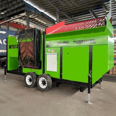 China Custom Carbon Steel Shaftless Mobile Trommel Screen 1200mm Diameter 3000mm Length for Gravel for sale