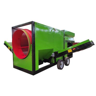 China Mobile Trommel Screen 1000x2200mm Rotary Compost Sifter for Gravel Sand Screening 30m3/h for sale