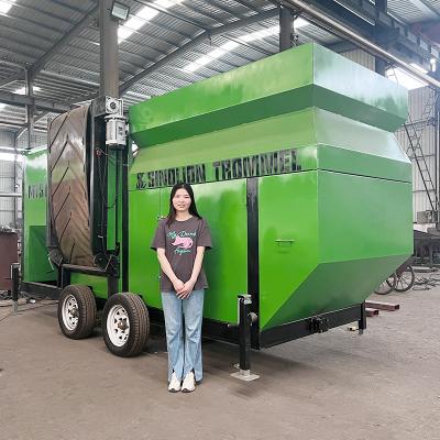 China Sinolion MTS1550 Compost Trommel Screen 9400x2200x2900mm 90m3/h for Industrial Waste for sale