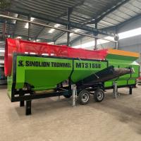 China Mobile Trommel Screen MTS1550 1.5x5m for Compost Sand Screening 90m3/h for sale