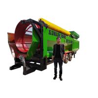 China 6200 kg Mobile Trommel Soil Screening Equipment 1.5m x 5.5m Drum for Black Dirt for sale
