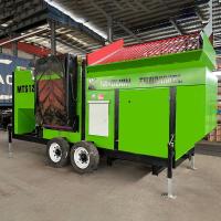 China Mobile Trommel Screen 60 Cubic Meters per Hour Sand Gravel Sorting Sieving Machine for sale
