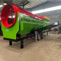 China Mobile Trommel Screen 60 Cubic Meters per Hour Sand Gravel Sorting Sieving Machine for sale