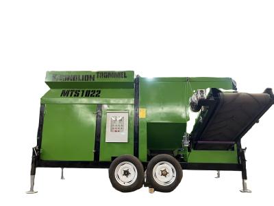 China Mobile Trommel Screen 1m x 2.2m Diesel Powered Portable Compost Topsoil Screener 30m3/h for sale