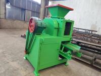 China Oval ball round shape charcoal dust twin roller charcoal briquette making machine for sale