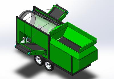 China 30 Cubic Meters Per Hour Trommel Compost Sieve Ideal for Compost Sieving and Sortin for sale