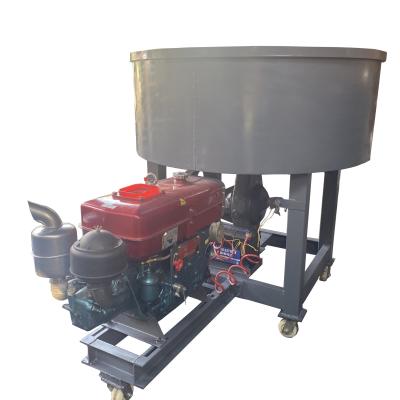 China Diesel Engine Charcoal Coal Dust Double Wheel Grinding Mixer Stirring Equipment 110L Capacity for sale