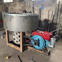China Diesel Engine Charcoal Coal Dust Double Wheel Grinding Mixer Stirring Equipment 110L Capacity for sale