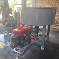 China Diesel Engine Charcoal Coal Dust Double Wheel Grinding Mixer Stirring Equipment 110L Capacity for sale