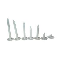 China Hammer In Insulation Anchors For Concrete Walls White HDPE Flat Head for sale
