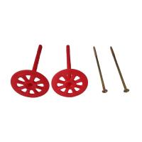 China Durable red Hammer In Plastic Insulation Fixings For House Wall for sale