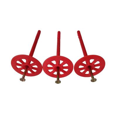 China Durable red Hammer In Plastic Insulation Fixings For House Wall for sale