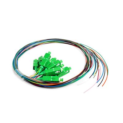 China Single Mode 12 Core Fiber Optic Indoor Cable 1.5M Fiber Optical Pigtail SC APC G657A1 for sale