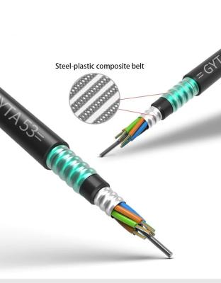 China GYTA53 Large Core Fiber Optic Outdoor Cable , Double Armoured Fiber Optical Cable for sale
