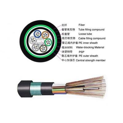 China GYTS 6 Core Fiber Optic Outdoor Cable Water Resistance For Telecommunication for sale