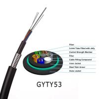 China Waterproof GYTY53 Armoured Fiber Optic Cable 2-144 Core Single Mode OEM Color for sale
