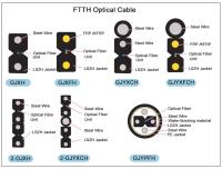 China 100N 200N 1-4 Core FTTH Drop Fiber Optic Cable G.657A1 Bend Insensitive LSZH Sheath for sale