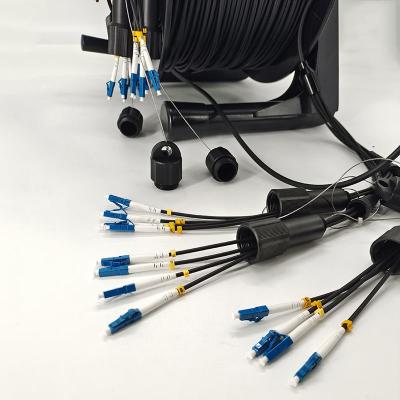 China OEM Retractable Tactical Fiber Optic Cable 100m 200m 500m Armored Patch Cord for sale