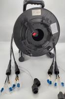 China OEM Retractable Tactical Fiber Optic Cable 100m 200m 500m Armored Patch Cord for sale